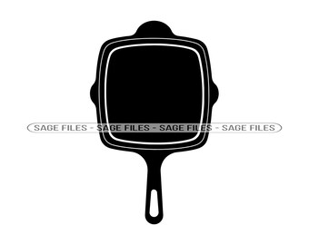Cast Iron Skillet Svg - Etsy