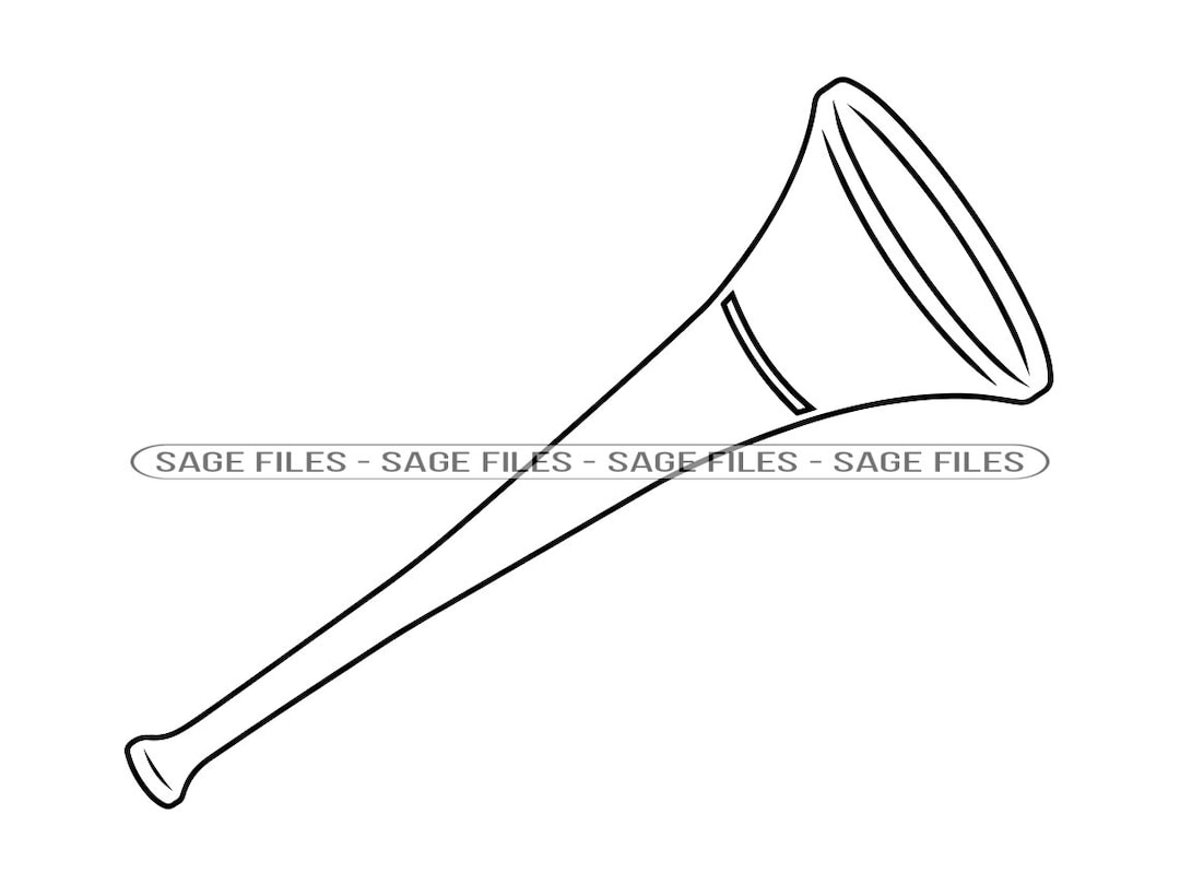 Vuvuzela Outline SVG, Vuvuzela SVG, Stadium Horn Svg, Vuvuzela Clipart ...