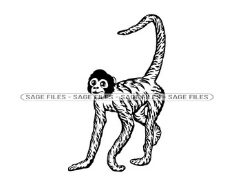 Spider Monkey Dxf - Etsy