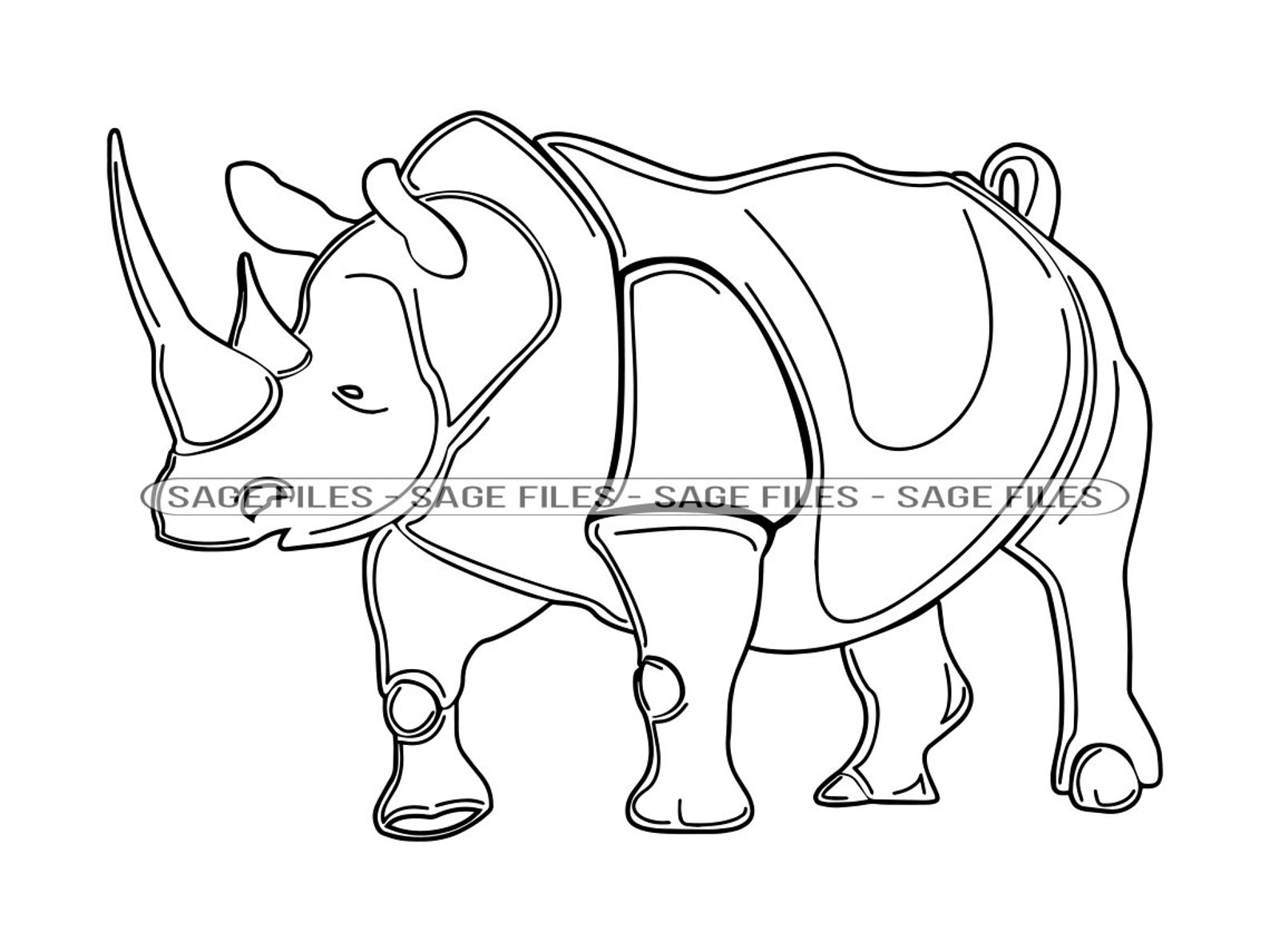 Nashorn Umriss 2 SVG Nashorn SVG Nashorn Clipart Nashorn - Etsy Österreich