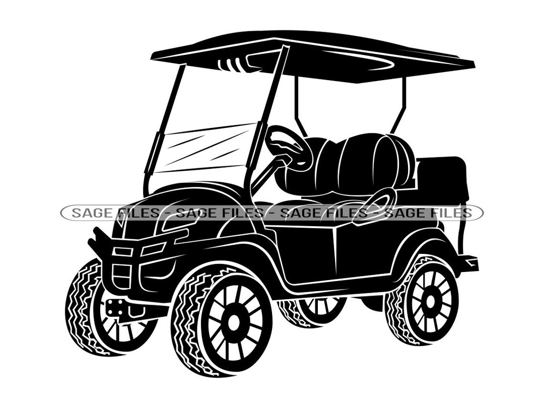 Golf Cart #2 SVG, Golf Cart Svg, Golf Cart Clipart, Golf Cart Files for ...