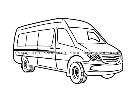 Van Outline SVG Van SVG Car Svg Auto Svg Vehicle Van - Etsy UK