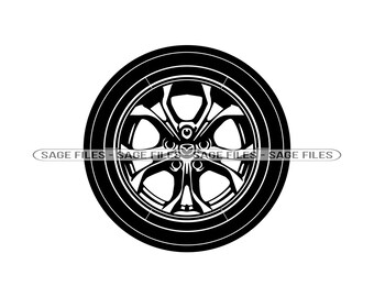 Wheel 9 SVG, Wheel Svg, Car Tire Svg, Wheel Clipart, Wheel Files for ...