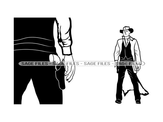 Cowboy Standoff Drawing