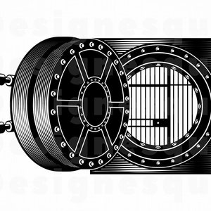 Bank Vault SVG Bank Vault Clipart Bank Vault Files for - Etsy