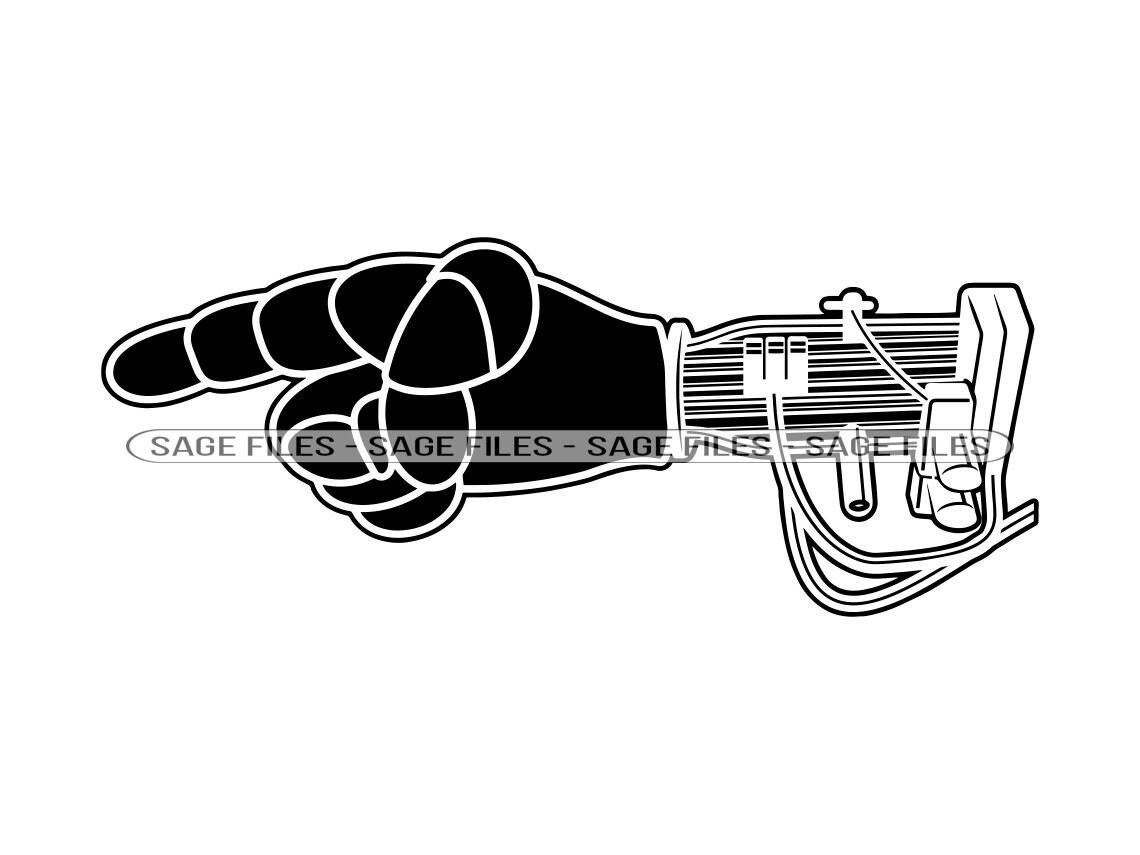 Mano de robot 2 svg dedo señalador svg clipart de dedo - Etsy México