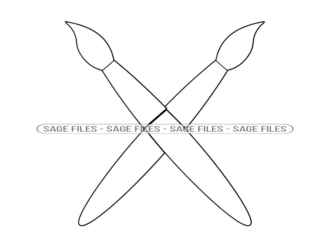 Painting Logo Outline SVG Paint Brush Svg Painting Svg - Etsy