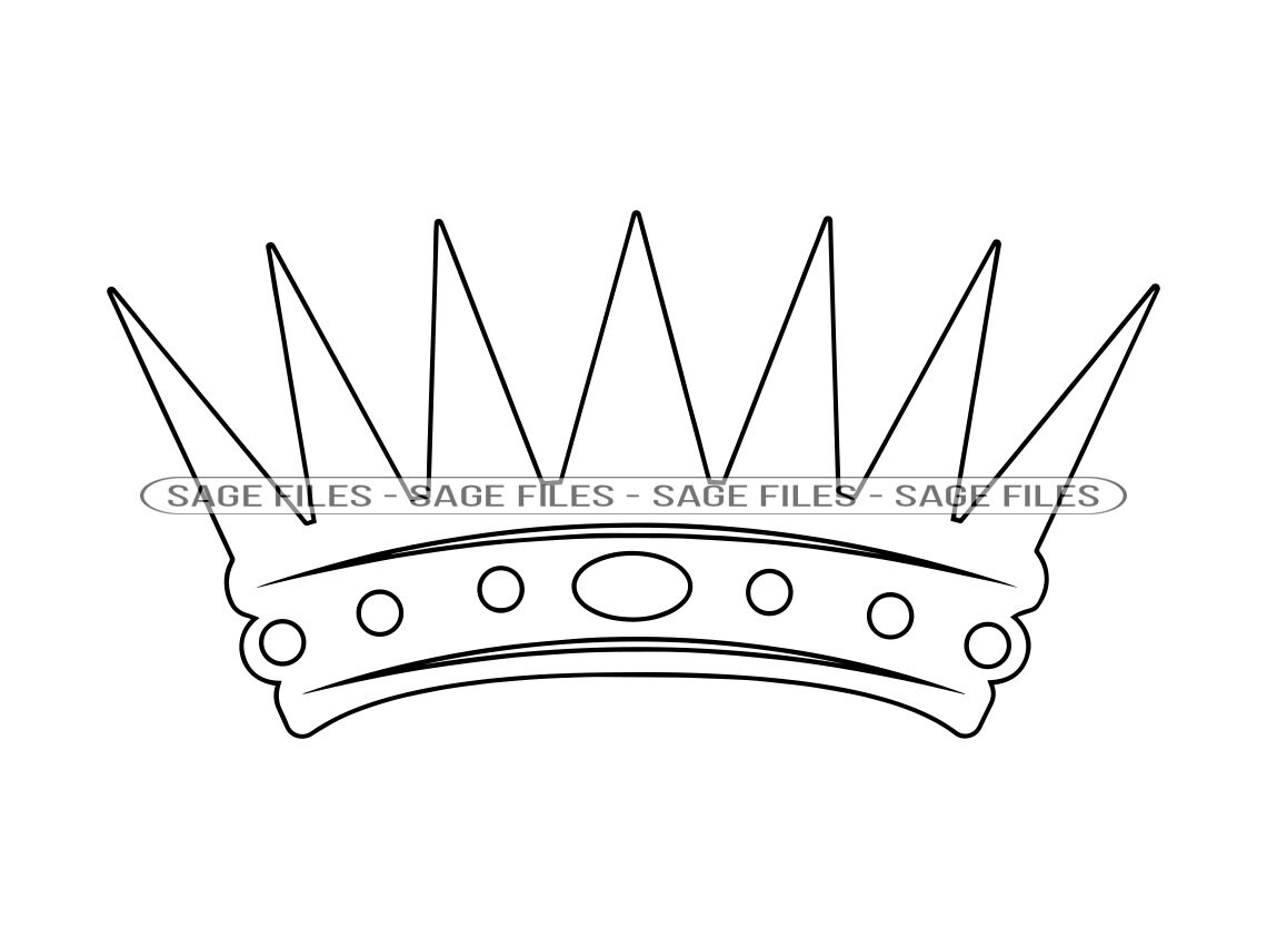 Crown Outline 3 SVG Crown Svg King Svg Queen Svg Princess - Etsy