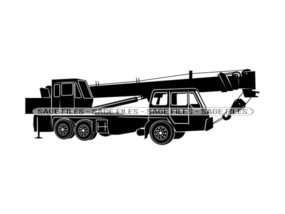 Crane Truck SVG Crane Truck Clipart Crane Truck Files for - Etsy