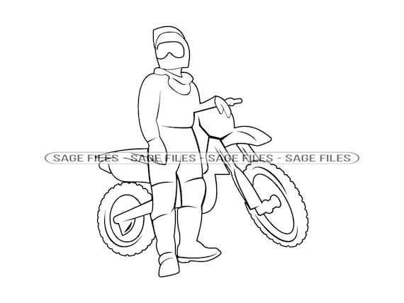 Freestyle Motocross Outline 3 SVG Dirt Bike Svg Stunt Bike - Etsy Australia