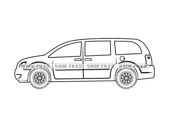 Minivan Outline 4 SVG Minivan SVG Family Car Svg Minivan - Etsy