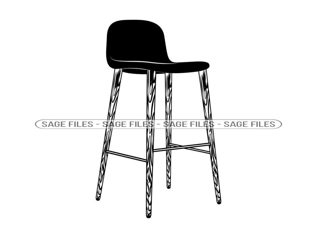 Bar Stool 2 SVG, Bar Stool SVG, Bar Stool Clipart, Bar Stool Files for ...