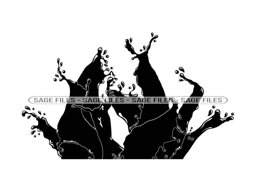 Splash 4 SVG, Splash SVG, Splat Svg, Water Splash Svg, Splash Clipart ...