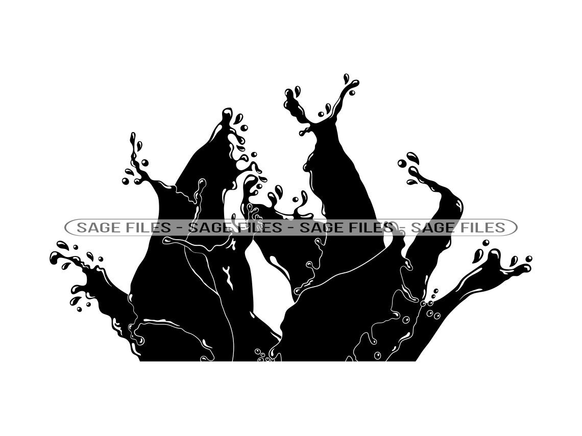 Splash 4 SVG, Splash SVG, Splat Svg, Water Splash Svg, Splash Clipart ...