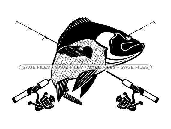Crappie Fishing 2 SVG Fishing Logo Svg Fish Svg Fishing - Etsy