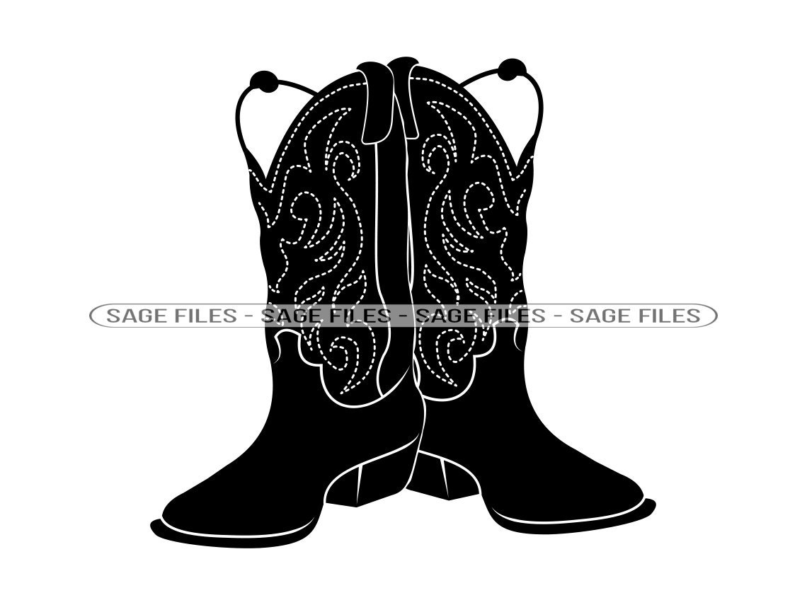 Cowboy Boots #2 SVG, Cowboy Boots SVG, Cowboy Svg, Cowboy Boots Clipart ...