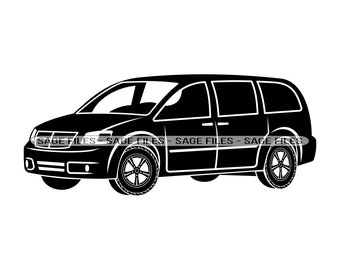Minivan Svg Car Svg Family Car Svg Minivan Dxf Minivan - Etsy Finland