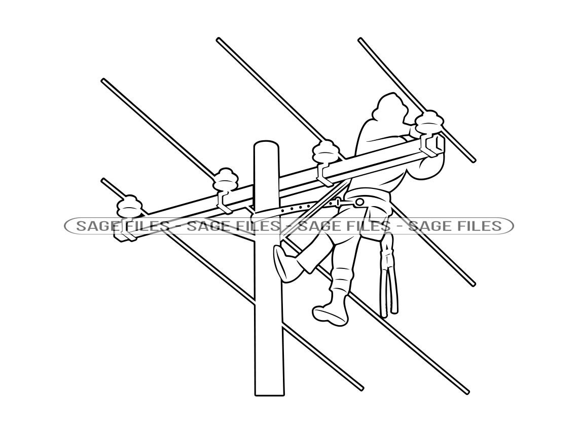 Lineman Coloring Page Coloring Pages