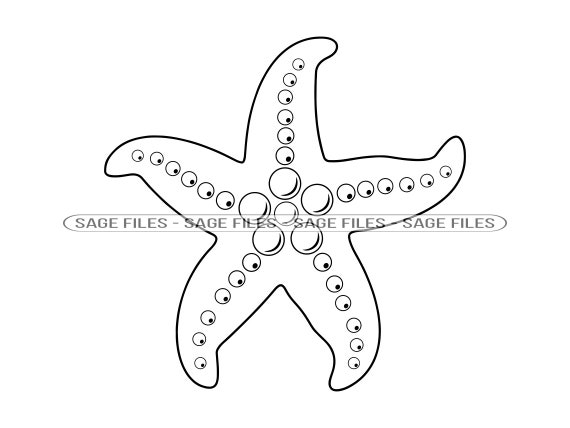 Seestern Umriss SVG Seestern SVG Seestern Clipart Seestern - Etsy.de
