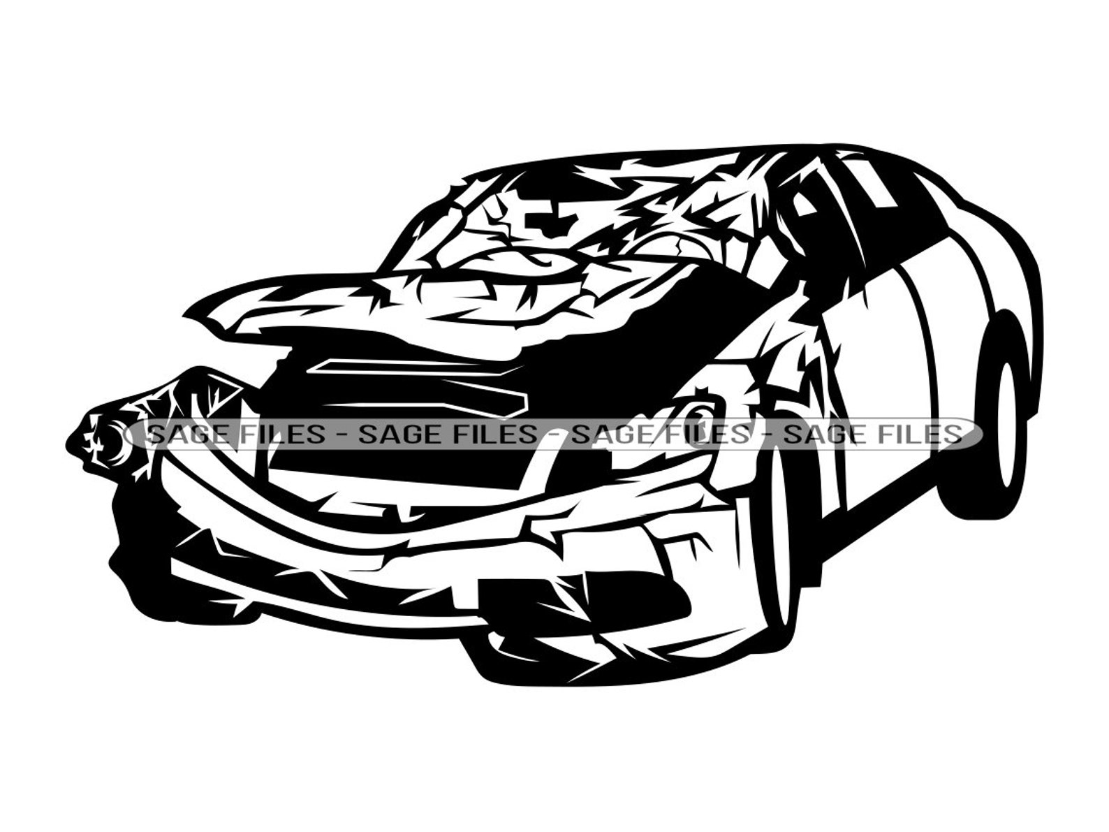 Car Accident SVG, Smashed Car Svg, Car Accident Clipart, Car Accident ...