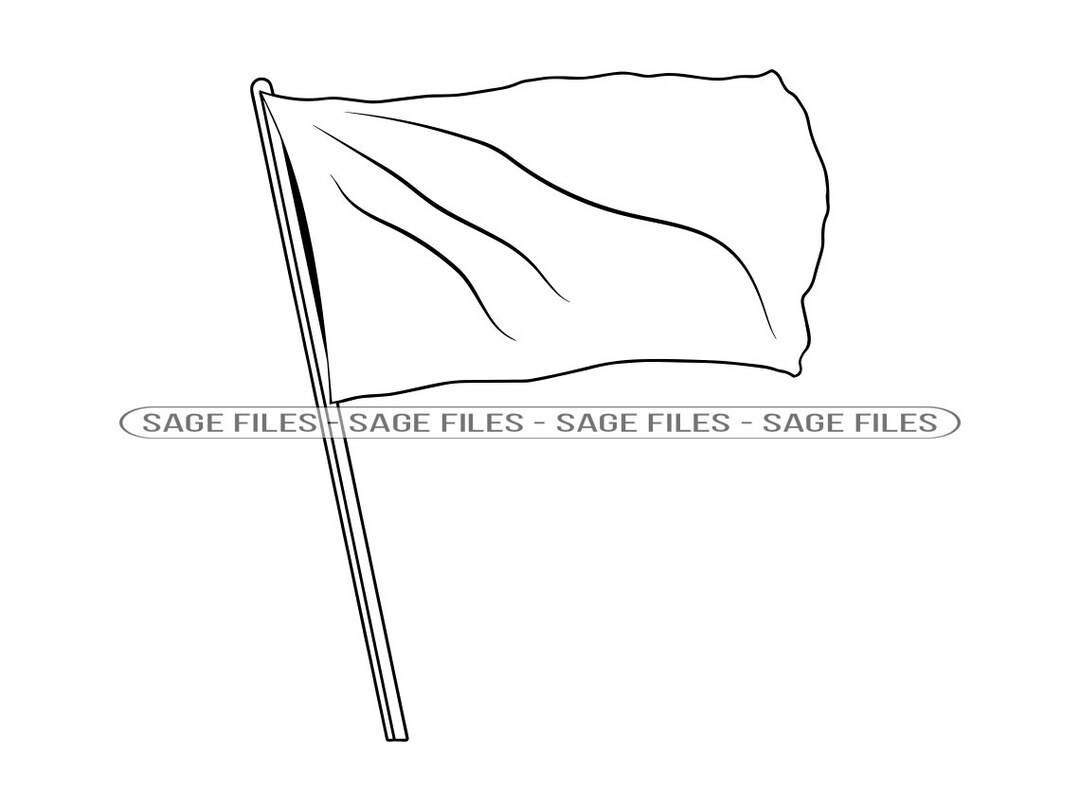 Flag Outline SVG Flag SVG Waving Flag Svg Flag Clipart - Etsy
