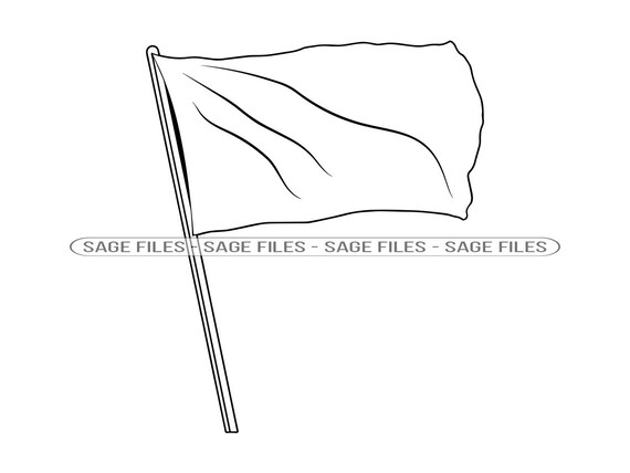 Flag Outline SVG Flag SVG Waving Flag Svg Flag Clipart - Etsy