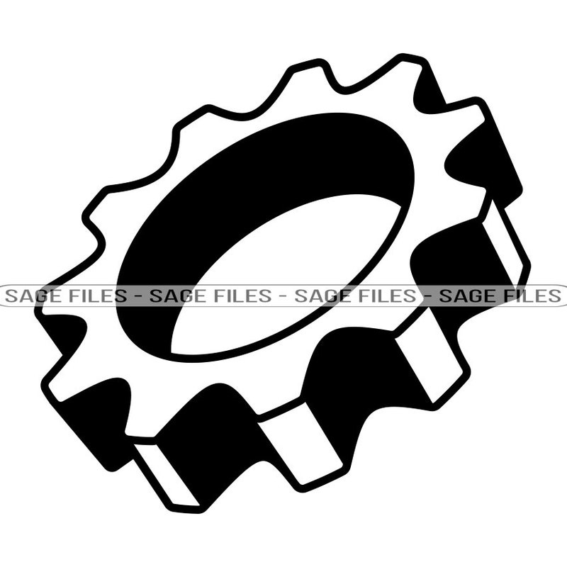 Gear Silhouette Png - Etsy