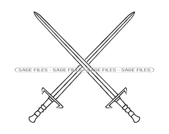Sword 2 SVG, Weapon SVG, Sword Clipart, Sword Files for Cricut, Sword ...