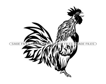Rooster Crowing - Etsy