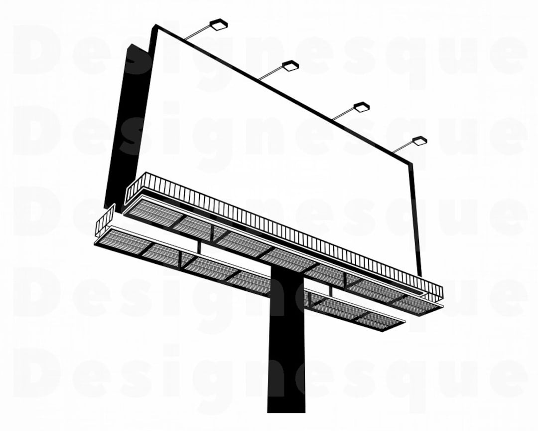 Billboard #3 SVG, Billboard SVG, Billboard Clipart, Billboard Files for ...