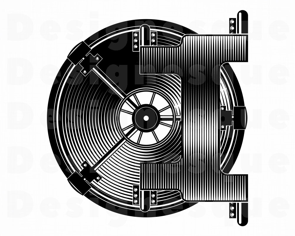 Bank Vault #2 SVG, Bank Vault SVG, Bank Vault Clipart, Bank Vault Files ...