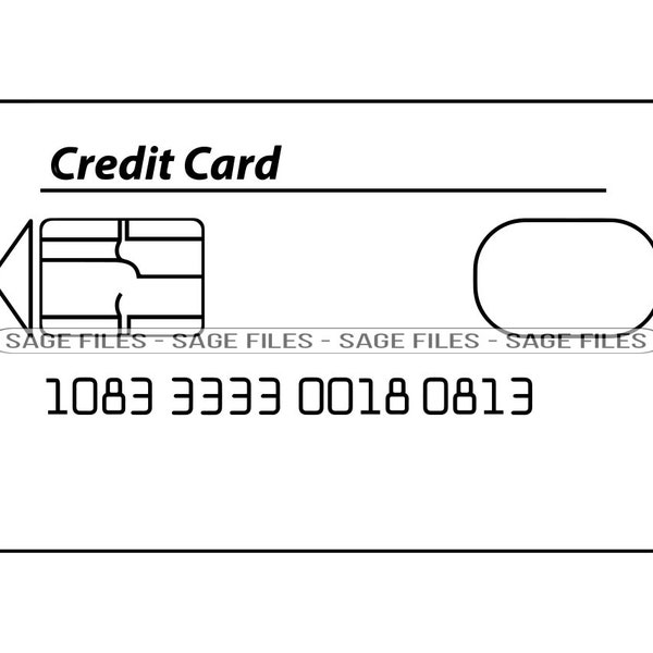 Credit Card Outline - Etsy