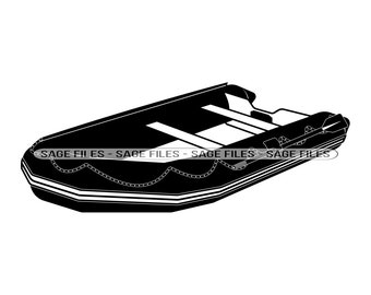 Rafting Boat Silhouette - Etsy