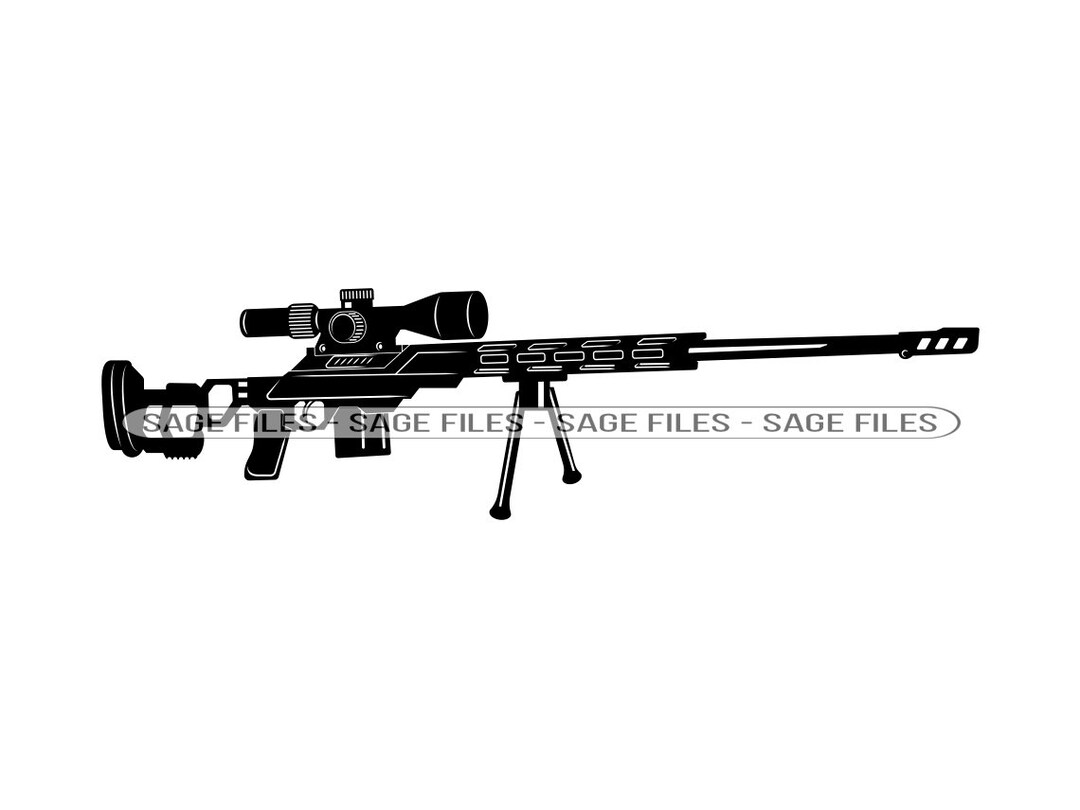 Sniper Rifle SVG, Sniper Gun Svg, Sniper Rifle Clipart, Sniper Rifle ...