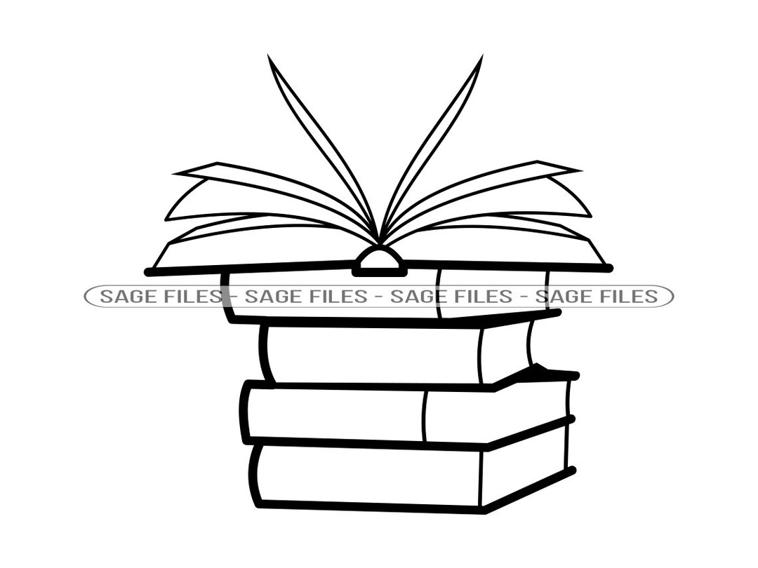 Books #7 SVG, Book SVG, School SVG, Book Clipart, Book Files for Cricut ...