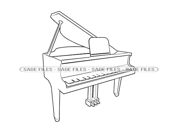 Piano Outline Clipart