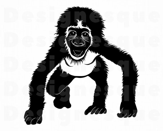 Baby Chimp SVG Chimp SVG Monkey Svg Chimpanzee SVG Chimp - Etsy