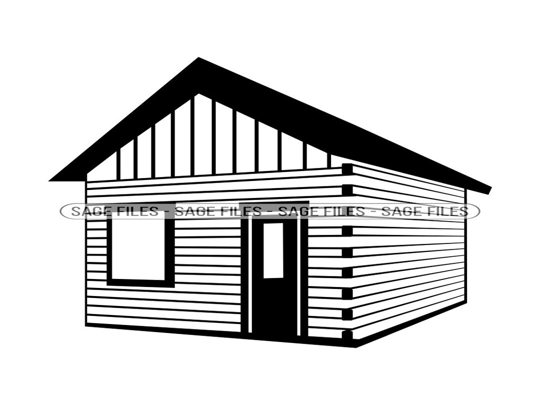 Log Cabin SVG, Wood Cabin Svg, Camping Svg, Log Cabin Clipart, Log ...