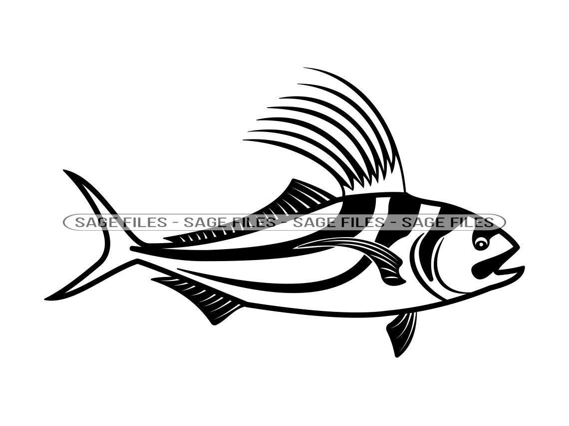 Roosterfish SVG Fishing Svg Fish Svg Fishing Clipart - Etsy España
