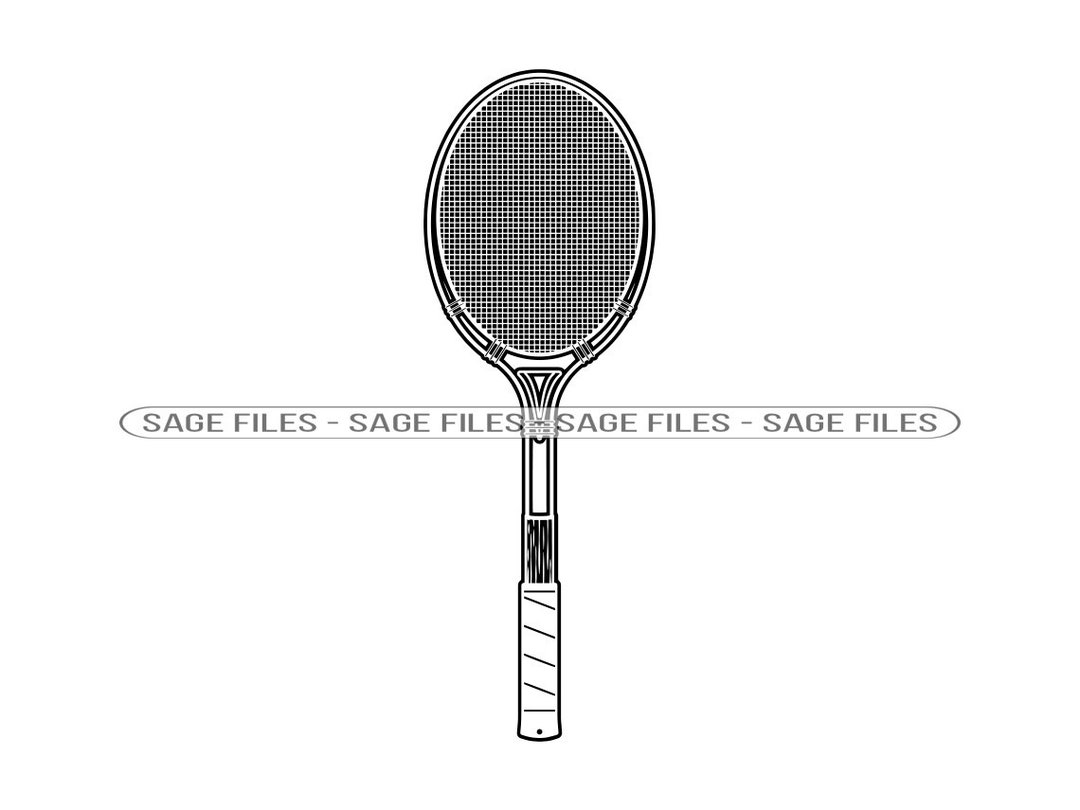 Retro Tennis Racket 2 SVG, Tennis Svg, Tennis Racket Clipart, Tennis ...
