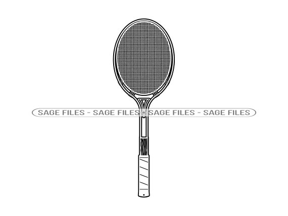 Retro Tennis Racket 2 SVG Tennis Svg Tennis Racket Clipart - Etsy