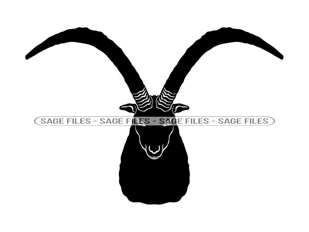 Ibex Head 2 SVG, Ibex Head SVG, Ibex Mascot SVG, Ibex Clipart, Ibex ...