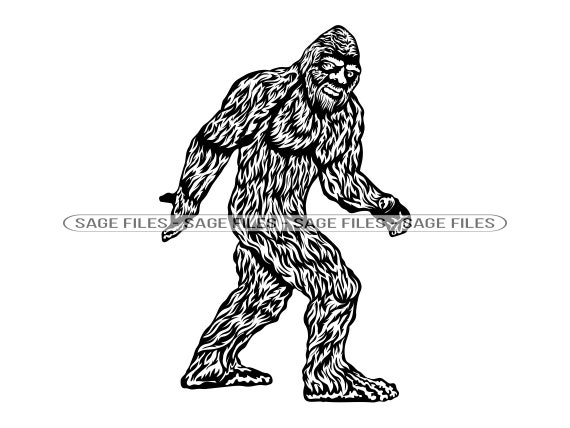 Bigfoot SVG Sasquatch SVG Bigfoot Clipart Bigfoot Files for - Etsy
