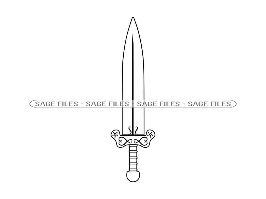 Short Sword Outline SVG Sword Svg Weapon Svg Dagger Svg - Etsy