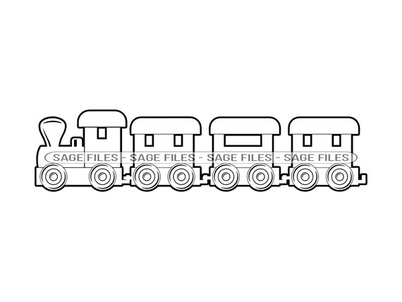 Train Caboose Outline Printable
