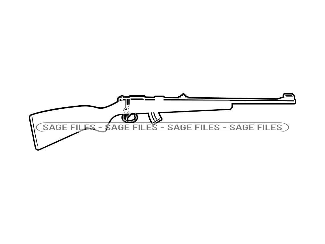 Hunting Rifle Outline SVG Gun Svg Hunting Svg Rifle - Etsy