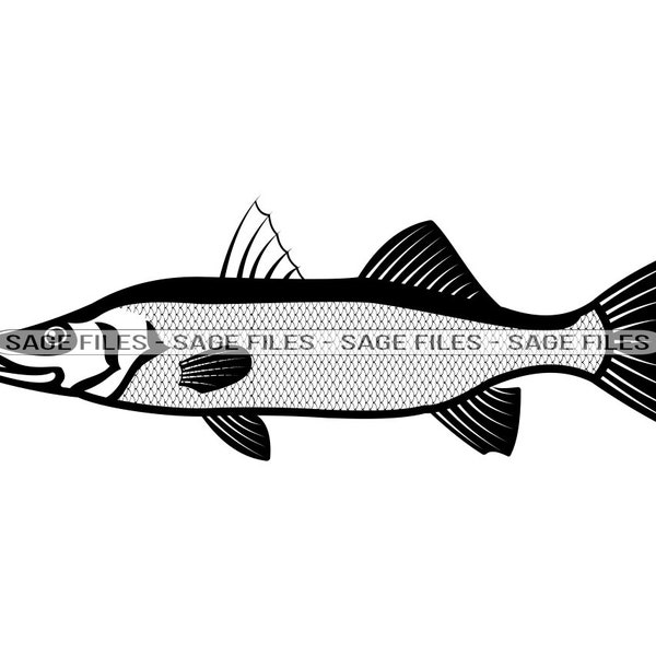 Snook Silhouette Svg - Etsy New Zealand