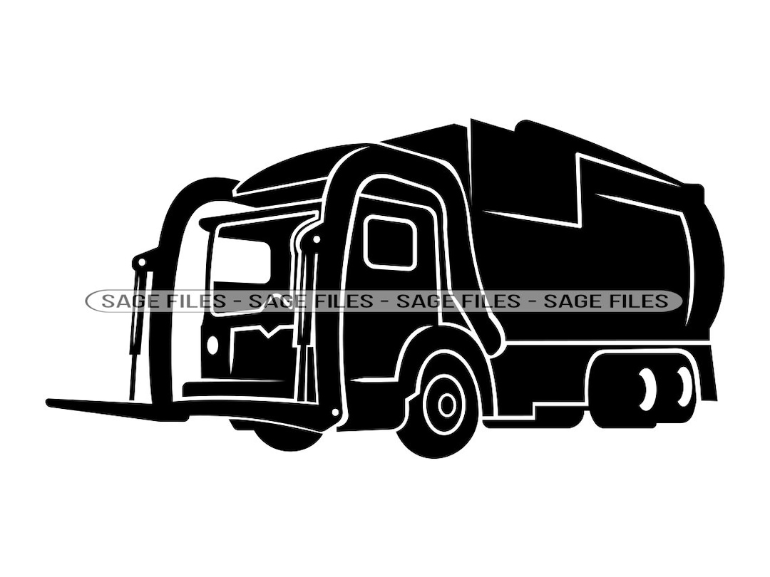 Front Loading Garbage Truck #2 SVG, Dump Truck Svg, Garbage Truck ...