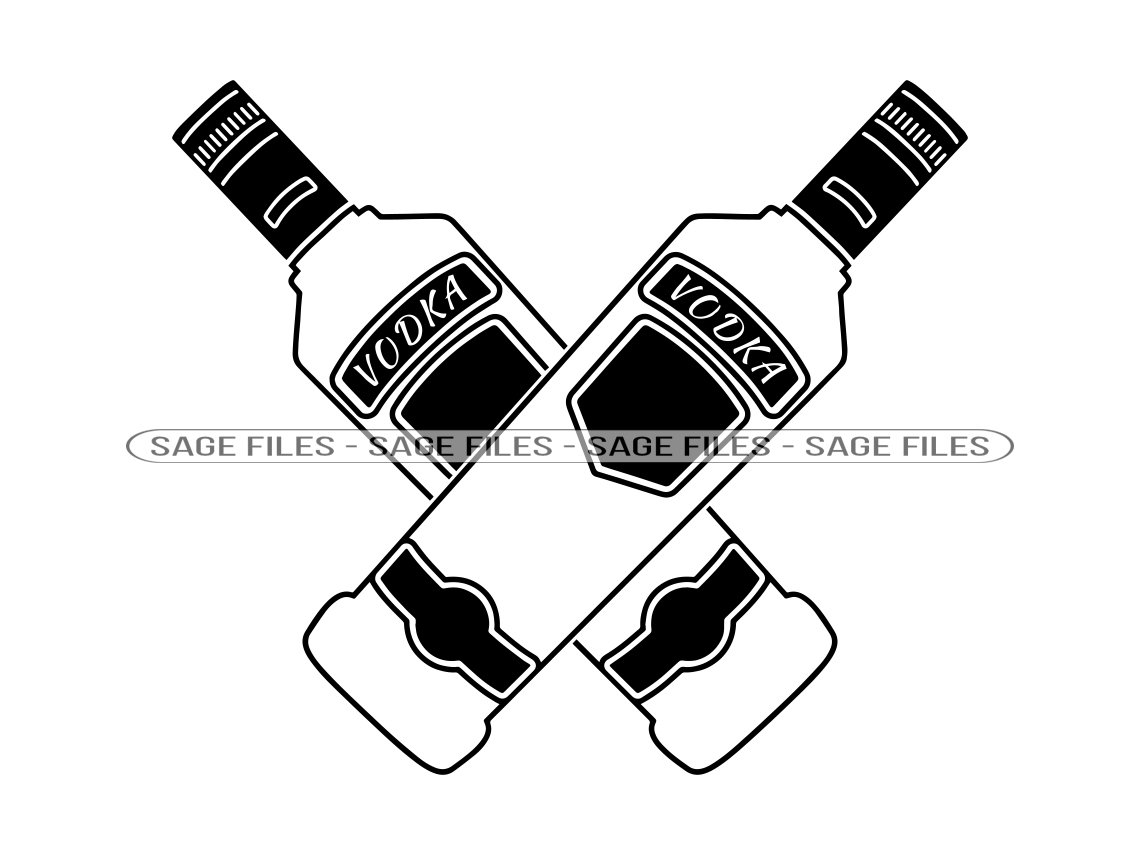 Logo de bouteille de vodka Svg, Vodka SVG, Alcool Svg, Vodka Clipart ...