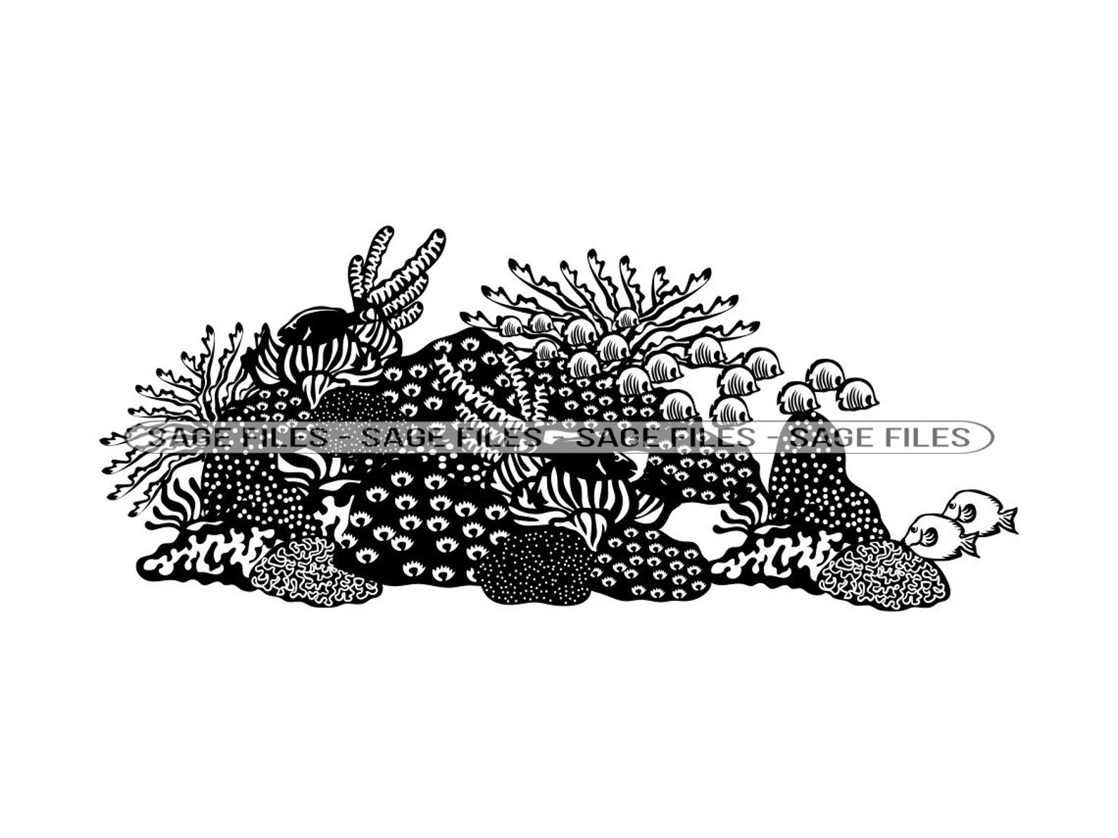 Coral Reef 2 SVG Coral Svg Ocean Svg Tropical Svg Coral - Etsy